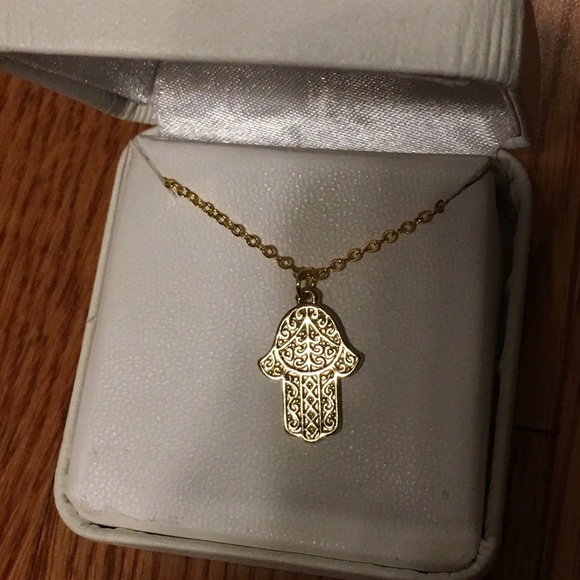 Jewelry | Gold Hamsa Hand Symbol Pendant Charm Necklace | Poshmark